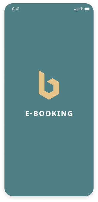 E-booking app home screen